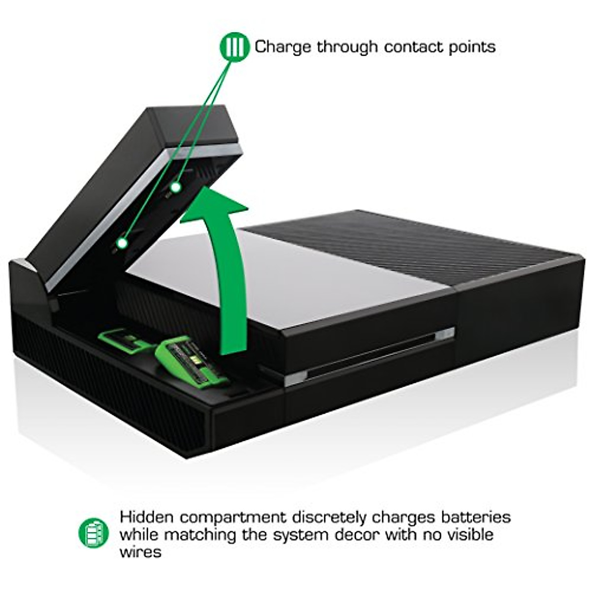 Nyko Modular Power Station - 2 Port Power Station with 2 Rechargeable Batteries for Xbox One