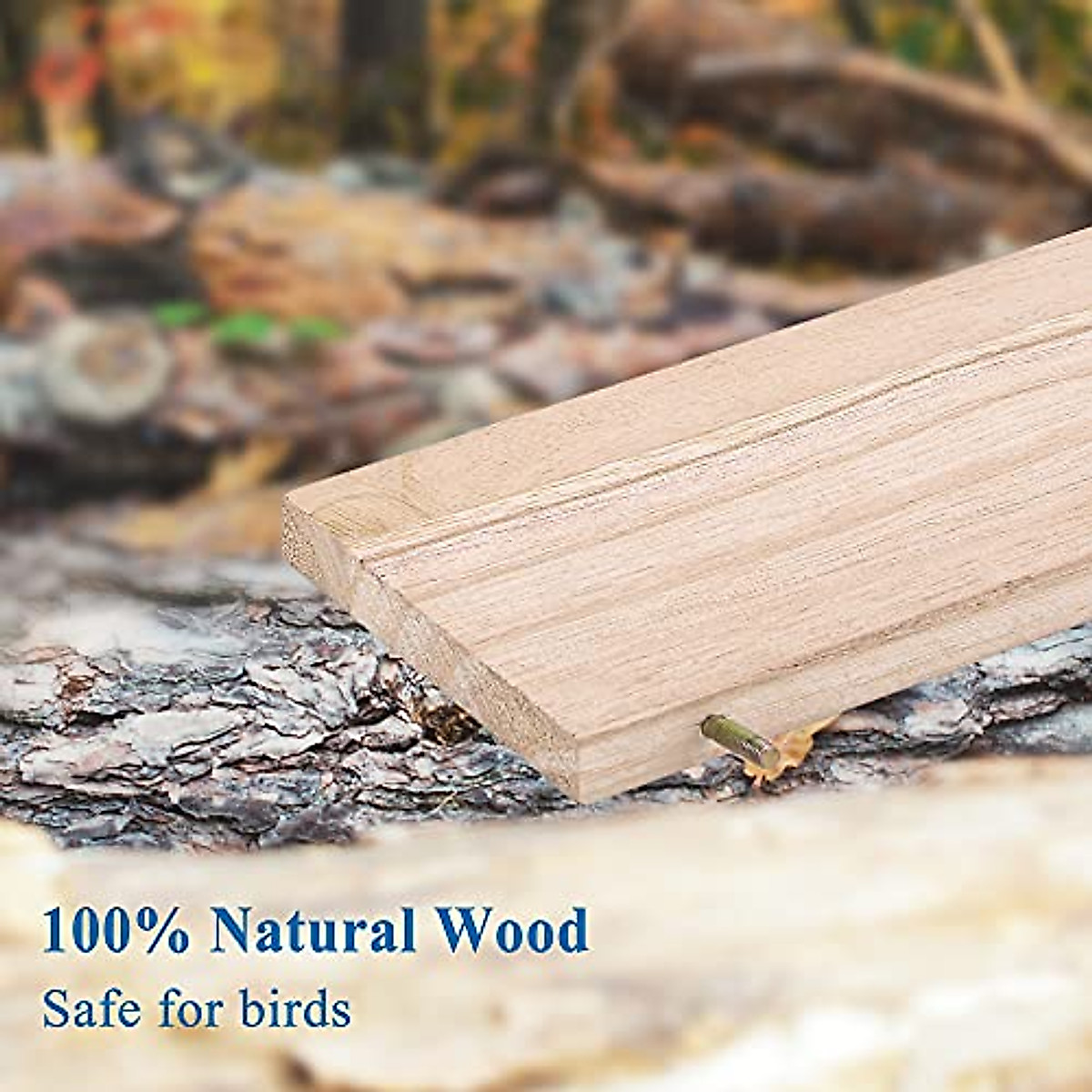 Mogoko Polished Natural Wood Bird Perches Pet Parrot Bird Cage Perches Square Wooden Stand Platform Budgie Toys Cages Accessories for Parakeets