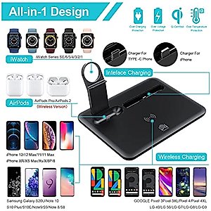 4 in 1 Fast Charging Station, Multi-Function Wireless Charging Dock