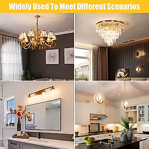 LURNOFY G9 Halogen Light Bulbs,120V 40W Halogen Bulbs 2 Pin,6 Pack Halogen Bulbs Dimmable 2700K Warm White Long Lasting,Flicker Free G9 Bulb for Under Cabinet Puck Light,Chandeliers,Microwave Oven,RV