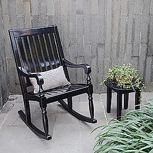 Cambridge Casual Thames Oversized Rocking Chair, Black