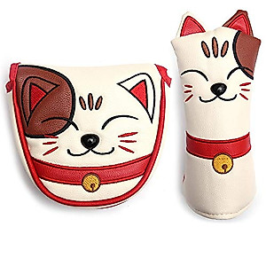 Golf Club Head Covers Golf Head Covers Woods for Driver Fairway Hybrid Wood Head Cover Headcover Blade Mallet Putter Cover Golf Accessories (Mallet Putter Cover)