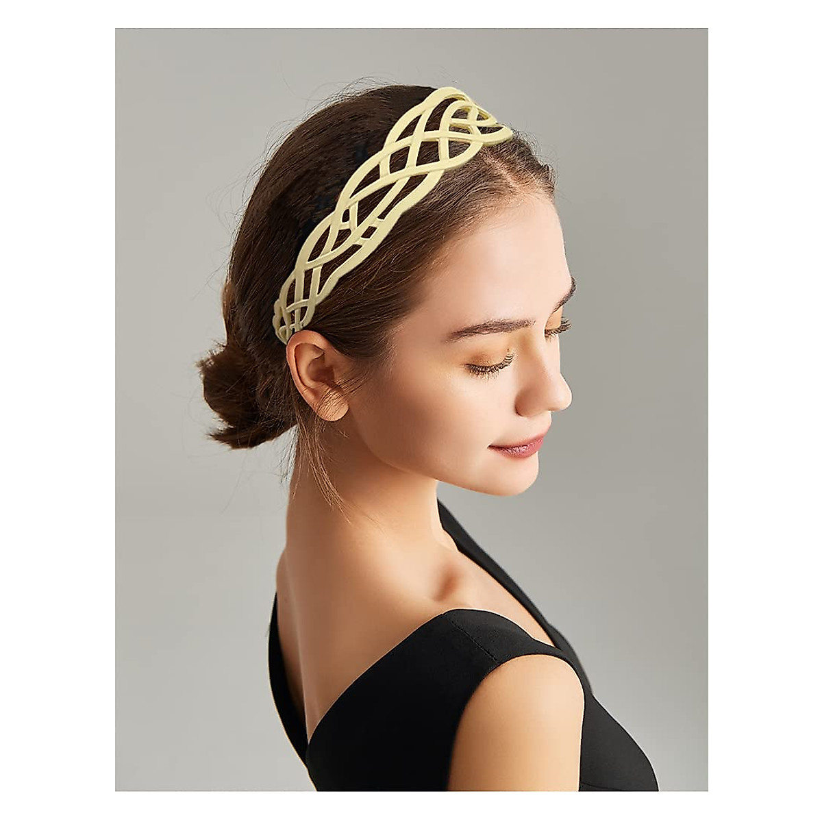 Springtime 6pcs Wide Plastic Headbands for Women Fashion Hair bands with Teeth for Girls Thick Hair Hoops Hair Accessories