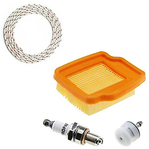 Air Fuel Filter Spark Plug Kit for Stihl KM94 KM94R KM94RC SP92 Replacement, Lawn Mower Parts 4 Pcs
