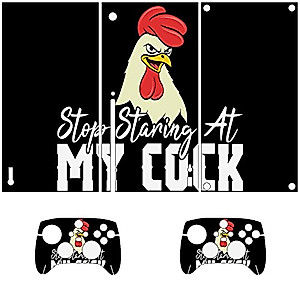 Xbox series X console and controller skins Chicken Rooster Stop Staring At My Cock Vinyl skin decal sticker cover packaging(Xbox seriesX)
