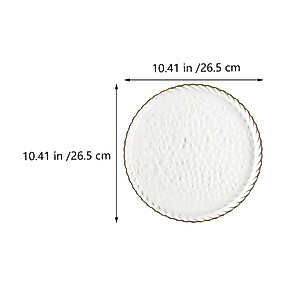 Hemoton Microwave Containers Glass Serving Platter Decorative Round Plate Clear Dinner Plates Dishes for Home Dinner Parties Weddings and Catering Clear Dessert Plates