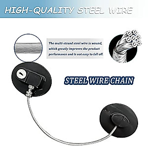 2 Pcs Refrigerator Lock, Fridge Locks for Kids, Cabinet Locks with Keys, Mini Fridge Locks for Kids, Used in Refrigerator Door, Cabinets, Drawers, Toilet Seat (Black Rotundity-2 Pack)