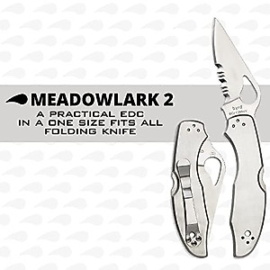 Spyderco Byrd Meadowlark 2 Knife with 2.90" Steel Blade and Durable Stainless Steel Handle - CombinationEdge - BY04PS2