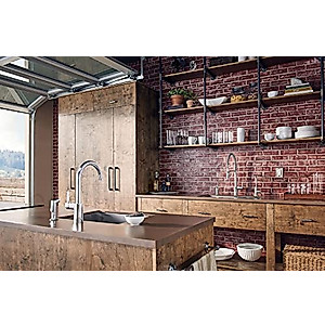 Moen Align Chrome One-Handle Pre-Rinse Spring Pulldown Kitchen Faucet with Pull Down Sprayer and Power Boost, Single Hole Kitchen Sink Faucet, 5923