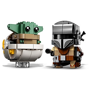 LEGO BrickHeadz Star Wars The Mandalorian & The Child 75317 Building Kit, Fun Building Toy for Kids and Any Star Wars Fan Featuring Buildable The Mandalorian and The Child Figures (295 Pieces)