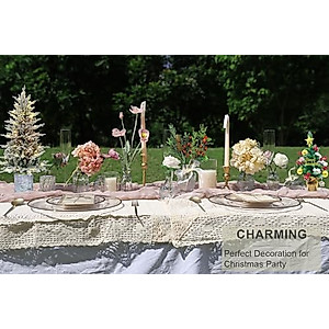 Glass Bud Vases Set of 16 Pcs, Small Bud Vases in Bulk, Christmas Decoration Vases for Centerpieces, Clear Bud Vases for Rustic Wedding Centerpieces, Home Table Flower Decor