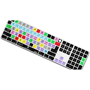 XSKN Photoshop EU US Common Version Silicone Keyboard Cover Skin for 2020-2023 Apple Magic Keyboard with Touch ID and Numeric Keypad A2520 (Left 3 Keys Not Suite for 2024 New One Model)