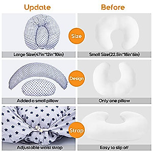 Chilling Home Full Body Nursing Pillows, Pillow for Pregnancy, Maternity, Pregnant Women Must Haves for Sleeping with Removable Cover, Grey