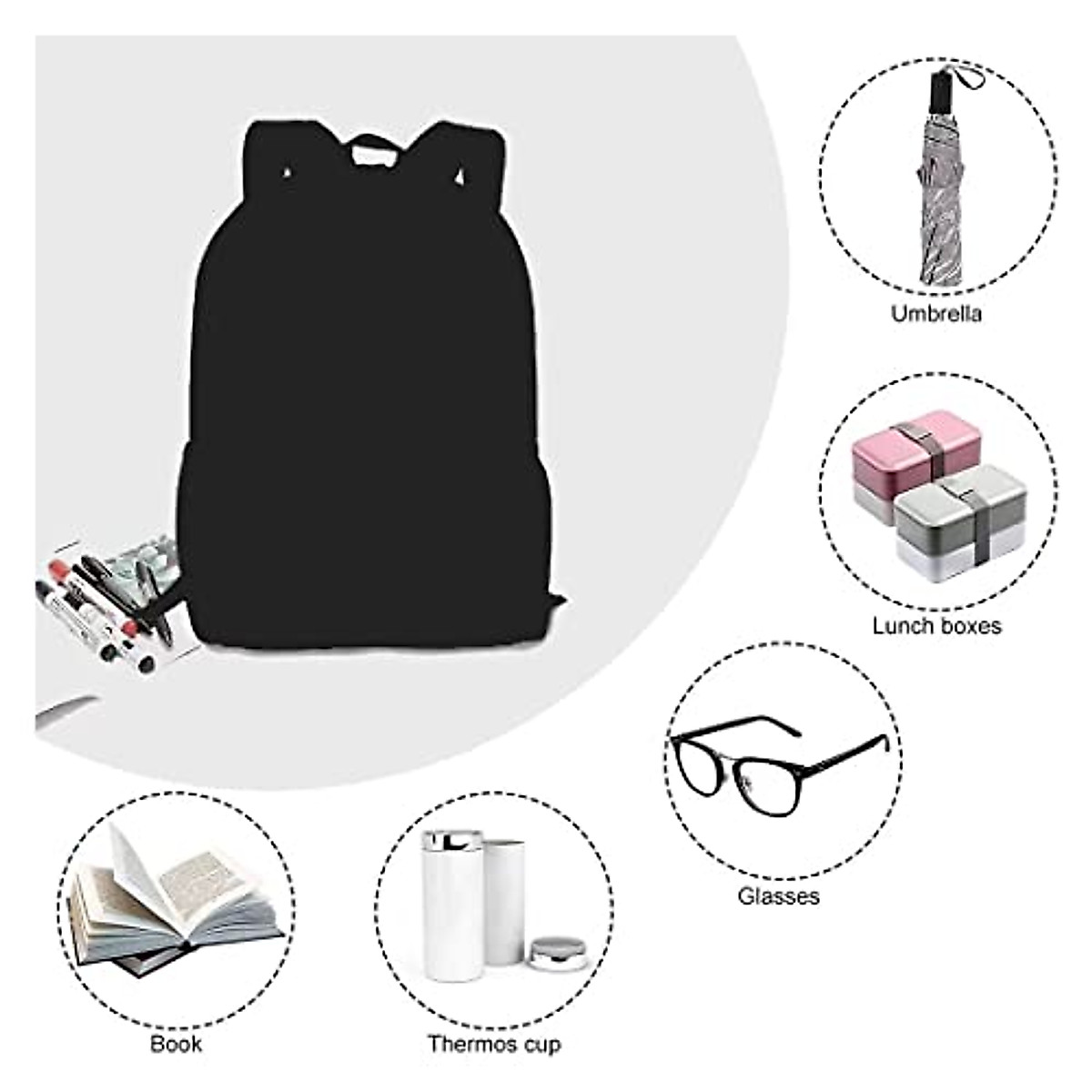 Backpack 16" Game 3D Printed Laptop Bag with Pencil Case Sports Bag for Youth-3