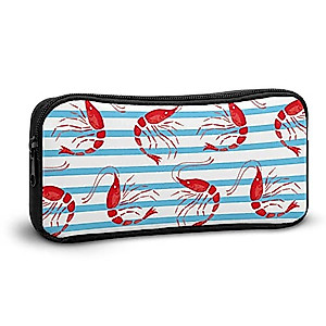 Shrimp Watercolor Pencil Case Pencil Pouch Coin Pouch Cosmetic Bag Office Stationery Organizer