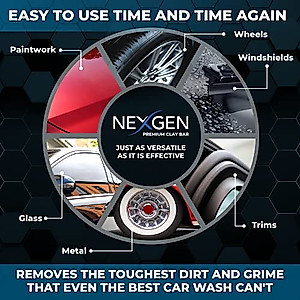 Nexgen Premium Clay Bar — Cleaning and Detailing Clay Bar for The Ultimate Car Wash — Removes Stubborn Contaminants from Car Exterior — 100g Bar