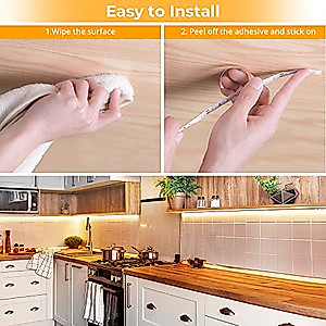 Govee Warm White LED Strip Lights, Bright 300 LEDs, 3000K Dimmable Light Strip 16.4ft with Control Box, LED Lights for Bedroom, Kitchen Cabinets, Living Room, ETL Listed Adapter Included