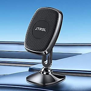 JTRSL Car Magnetic Phone Mount - Alloy Car Phone Holder for Dashboard and Air Outlet, 360° Rotatable Universal Magnetic Car Mount Suitable for iPhone, Samsung and Other Smartphones (Black)
