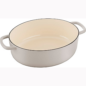 BALLARINI Bellamonte Cast Iron 5-qt Oval Dutch Oven - Crema White