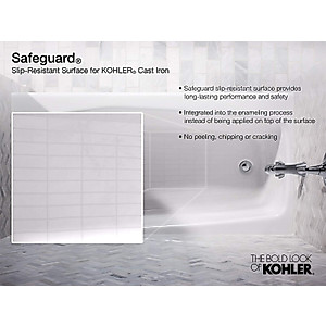 KOHLER Bellwether 60" x 30" alcove bath with integral apron and right-hand drain