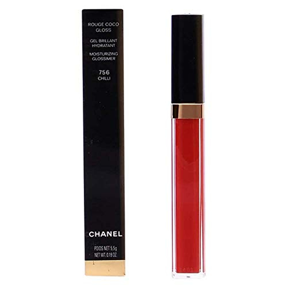 CHANEL Rouge Coco Gloss Moisturizing Glossimer, Bourgeoisie, 0.19 Oz