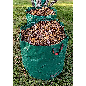 Gardzen 3-Pack 72 Gallons Garden Bag - Reuseable Heavy Duty Gardening Bags, Lawn Pool Garden Leaf Waste Bag