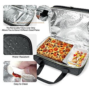 Vuudh Insulated Casserole Carrier for Hot or Cold Food- Thermal Lasagna Lugger Tote for Potluck, Parties, Picnic, Beach and Cookouts, Fits 11 x 15 or 9 x 13 Baking Dishes (Grey)