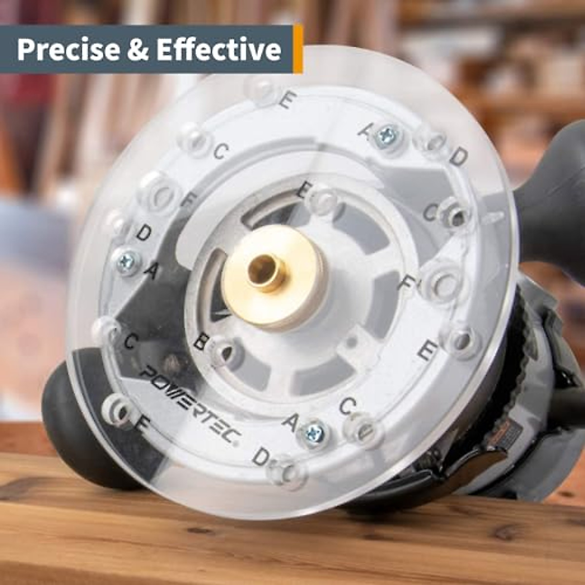 POWERTEC 71166 Short Shank Guide Bushing and Nut, 5/8-Inch