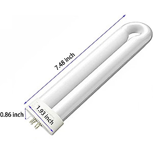 Endbug 15W Replacement Bulb for Bug Zapper, 4-Pin Base U-Shaped Twin Tube Bulb
