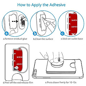 Sticky Adhesive Replacement for Socket Wallet Plus Base, PKYAA 6Pcs Double Sided Sticker Pads for Cell Phone Wallet+ Case Back, Removable Sticky Tape for All Cellphone with Sockets Wallet+