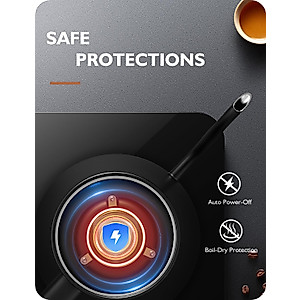 Gooseneck Electric Kettle Temperature Control Large LCD Screen Quick Boiling Pour Over Kettle for Coffee & Tea Anti-dry Protection, Stainless Steel Inner Water Boiler, 4H Warm Function