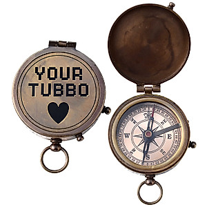 FYNJREX Your Tommy and Your Tubbo Compass 2 Brass Engraved Compasses Your Tubbo Compass Camping Compass,TommyInnit, Boating Compass, Gift Compass, Graduation Day Gifts,Couple