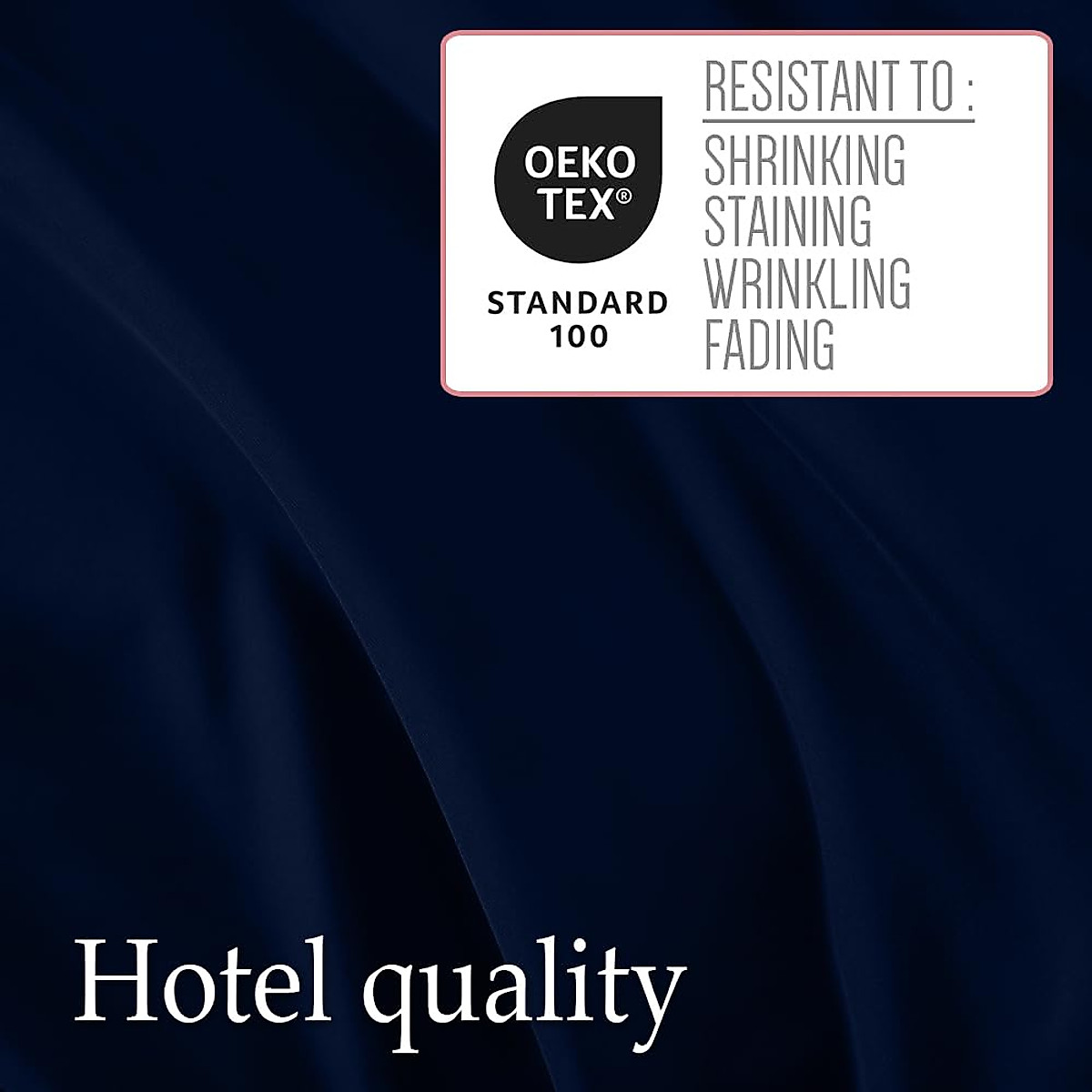 lalaLOOM Twin Bed Sheet Set, Soft Microfiber Hotel Luxury Bedding, Extra Deep Pocket, 3 Piece Sheets and Pillowcase Sets, Breathable Wrinkle, Fade Resistant, Easy Care Machine Washable Linen Navy Blue