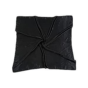 Codream Fashion Satin Square Head Scarf: 35 inch Lightweight Silk Like Neck Scarfs Vintage Hair Sleeping Wrap - Luxury Hair Bandana Designer Neckerchief for Ladies Women