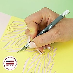 Excel Blades Soft Grip Craft Knife Set, Soft Grip Fine Point Angled Blades for Precision Cutting & Trimming, Multi-Purpose Hobby, Scrapbooking, and Crafting Tools, Grey, 3-Pack