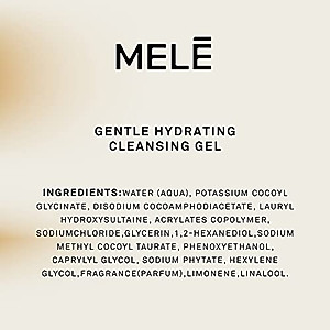 MELE Cleansing Gel For Fresh, Clear Skin Gentle Hydrating Cleanser With Glycerin, Antimicrobial, 5 Oz