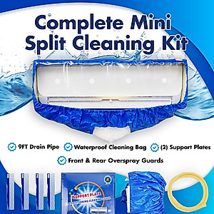 HVAC Guys Mini Split Cleaning Bag Kit | Air Conditioner Cleaning Cover for Mini Split Air Conditioners | AC Cleaning Bag Fits Systems 38in - 48in Long