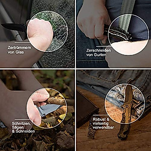 TANSOLE TAN SOLE Pocket Folding Knife with Pocket Clip for outdoor camping survival hunting (T-303)