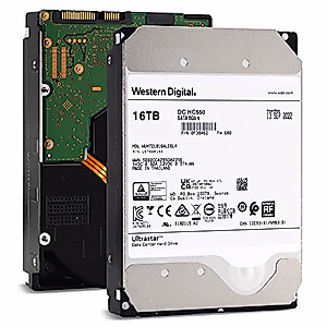 WD 16TB HDD Ultrastar DC HC550 SATA 7200RPM 3.5-Inch Enterprise Hard Drive - WUH721816ALE6L4 (Renewed)