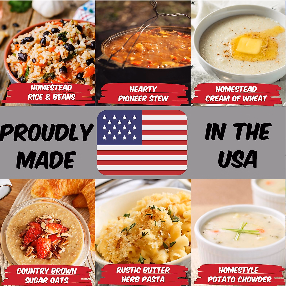 Ultimate 120-Serving Emergency Meal Kit | 25-Year Shelf Life | High-Calorie Survival Food Made in USA