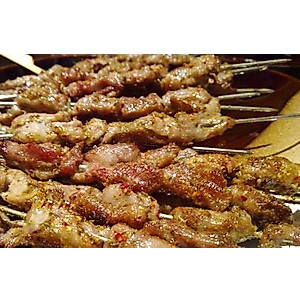 Chinshwehaw 12-Inch Long Stainless Steel Skewers BBQ Skewers Barbecue Skewers Barbecue Skewers Poultry Roast Goose Needle Skewers for Barbecue Shish Kebab Kabob Reusable Sticks 12 Pack