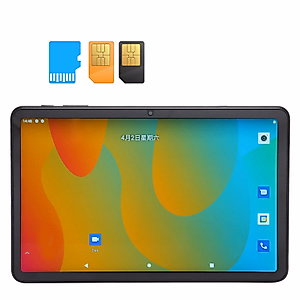 Rosvola 10.4 Inch HD Tablet, 1300: 1 Contrast 5G / 2.4G Dual Band 10.4 Inch 2K Tablet 2K 100-240V for Android11 Video Games (US Plug)