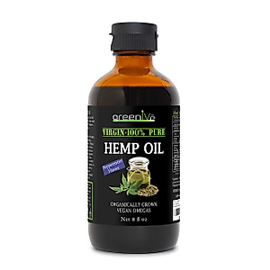 GreenIVe Organically Grown Peppermint Hemp Oil 224,000mg 100% Pure Cold Pressed Strong Results (8oz Peppermit)