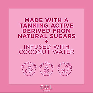 SOL by Jergens Full Body Self Tanner Towelettes, Streak-free Natural-Looking Sunless Tanning Wipes, 6 Count, Infused with Coconut Water and Vitamin E, Sun-inspired Color in 4 Hours