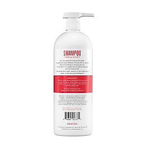 Zealios Swim & Sports Shampoo Remove Chlorine & Salt, Perfect Moisturizing Formula Hydrates Dry Hair, Protects Color Treated Hair from Pool Chemicals. Great for Swimmers, Athletes - 32 oz