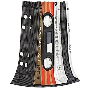 Retro Vintage 80s or 90s Fashion Style Throw Blanket Fleece Blanket Soft Cozy Warm Flannel Blanket for Living Room Couch Bed Office 50"x 40"