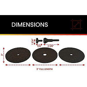 Hot Max 26182 Mandrel and Cut Off Wheel Kit, 1/4-Inch Arbors