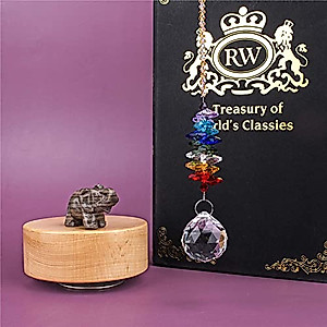 H&D 30mm Chandelier Crystals Ball Prisms Rainbow Octogon Chakra Suncatcher for Gift