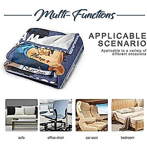 Joyloce Gifts for Nurse Blanket, Women Nurse Gifts for Birthday Christmas International Nurses Day, Flannel Fleece Super Soft Warm Cozy Throw Blanket for Home Office Nap 50"X40"