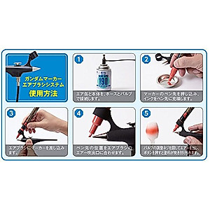 GSI Creos Gundam Marker Airbrush System Tools,Black